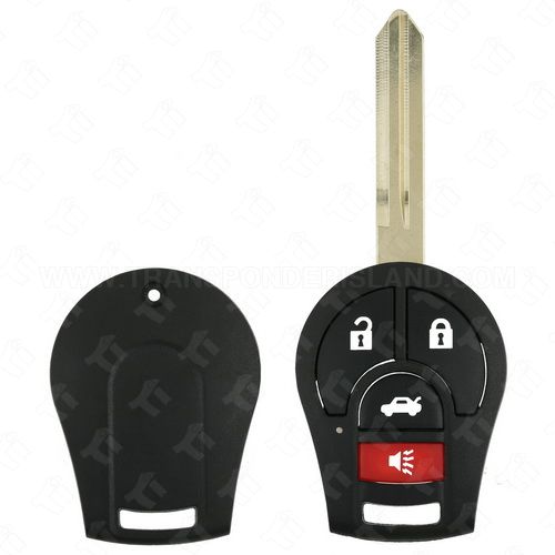 2008 - 2019 Nissan Remote Head Key Shell - 4B Trunk | Transponder ...