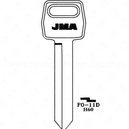 JMA Ford 10 Cut Blank Key FO-11D H60 | Transponder Island Inc.